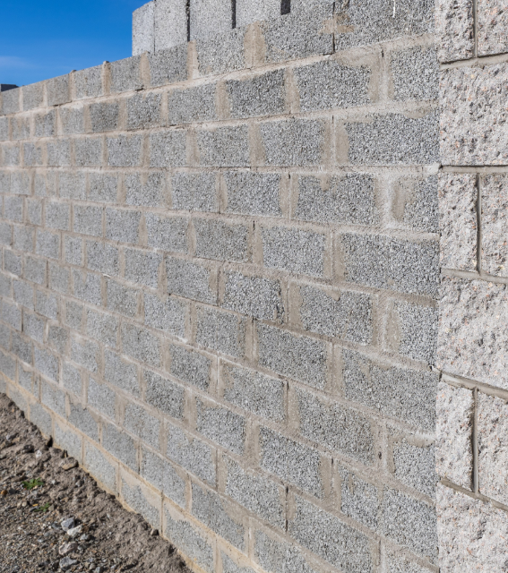 dense concrete blocks